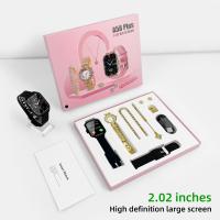 China Eraysun 7 in 1 Strap A58 Plus Smart Watch 2.01inch Square Silicone Strap Quartz Lady Watch Necklace Ring A59 Plus Smartwatch for sale