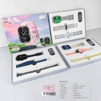 China Eraysun 7 in 1 Strap A58 Plus Smart Watch 2.01inch Square Silicone Strap Quartz Lady Watch Necklace Ring A59 Plus Smartwatch for sale