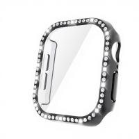China PC Single Drill Electroplated Shell Film Integrated Shell for Apple Watch Series 11/10 42mm 46mm Protector Watch Case for sale