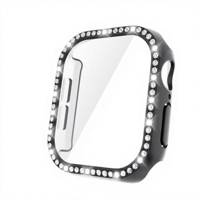 China PC Single Drill Electroplated Shell Film Integrated Shell for Apple Watch Series 11/10 42mm 46mm Protector Watch Case for sale