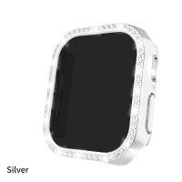 China Eraysun PC Single Drill Plating Peep Proof Shell and Film One Shell for Apple Watch Series10 42mm 46mm Protector Watch Case for sale