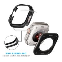 China Eraysun Luxury Metal Bumper Case for Apple Watch 49mm Protector Frame Cover  Stainless Steel Watch Cover for sale