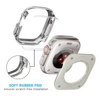 China Eraysun Luxury Metal Bumper Case for Apple Watch 49mm Protector Frame Cover  Stainless Steel Watch Cover for sale