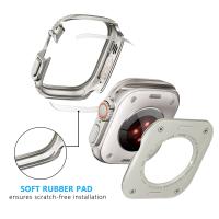 China Eraysun Luxury Metal Bumper Case for Apple Watch 49mm Protector Frame Cover  Stainless Steel Watch Cover for sale
