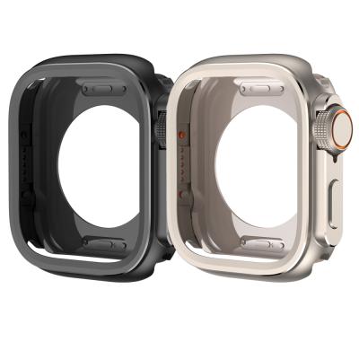 China Metal Bumper Case for Apple Watch 46/45/44mm Protector Frame Cover for IWatch Series 11 10 9 6 5 Change to Ultra 2 49mm for sale