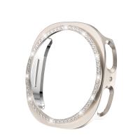 China Eraysun Custom Manufacturer Personalized New Luxury  Single Diamond PC Hollow Case for Samsung Watch 8 Watch Case for sale