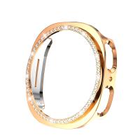 China Eraysun Custom Manufacturer Personalized New Luxury  Single Diamond PC Hollow Case for Samsung Watch 8 Watch Case for sale