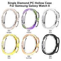 China Eraysun Custom Manufacturer Personalized New Luxury  Single Diamond PC Hollow Case for Samsung Watch 8 Watch Case for sale