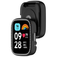 China Eraysun Diamond Encrusted PC Hollow Case for Redmi Watch 3 Lite and 3 Active Watch Case Edition Cover Watches for sale