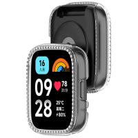 China Eraysun Diamond Encrusted PC Hollow Case for Redmi Watch 3 Lite and 3 Active Watch Case Edition Cover Watches for sale