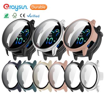 China Eraysun Tempered Glass Case for Garmin VivoActive 6 PC Shell Anti-scratch Screen Protector Watch Cover Cases Accessories for sale