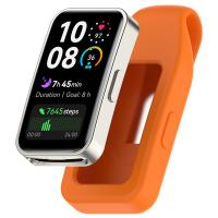 China Eraysun Steel Clip Silicone Case for Huawei Band 10 9 8 NFC Nurses Doctor Watch Clip Protector Soft Anti-lost Buckle Holder for sale