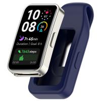 China Eraysun Steel Clip Silicone Case for Huawei Band 10 9 8 NFC Nurses Doctor Watch Clip Protector Soft Anti-lost Buckle Holder for sale