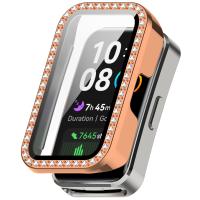 China Eraysun Diamond PC Protective Case for Huawei Band 10/9/8 NFC Anti-Scratch Screen Protector Tempered Glass Full Coverage Cover for sale