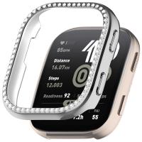 China Eraysun Bling PC Hollow Frame Amazfit Bip6 (A2435) Smart Watch Diamond Crystal Bumper Protector Watch Cover Scratch Resistant for sale