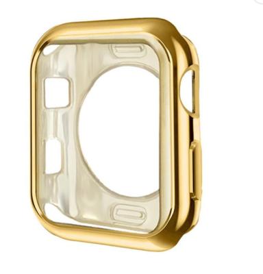 China Hollow TPU  Case for Apple Watch Electroplating TPU  Watch Case  for Iwatch 7 6 5 4 3 2 1 for sale