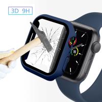 China Eraysun Watch Cover  Glass Protective Cover Film Watch Case for Apple Iwatch 7 41mm 45mm PC Tempered Glass for sale