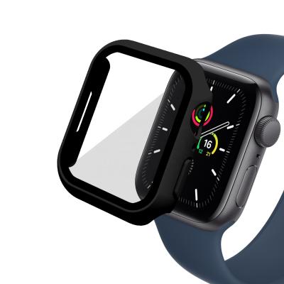 China Eraysun Watch Cover  Glass Protective Cover Film Watch Case for Apple Iwatch 7 41mm 45mm PC Tempered Glass for sale
