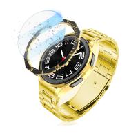 China Eraysun Hot Selling Watch Bezel + Tempered Glass + Electroplated Watch Cover Case for Samsung Watch 6 Classic 43mm and 47mm for sale