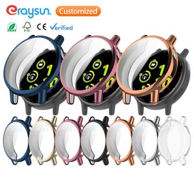 China Eraysun 2in1 PC Glass Film Case for Garmin Vivoactive 5 Smart Protective Cover Frame Full Shell Watch Screen Protector Case for sale