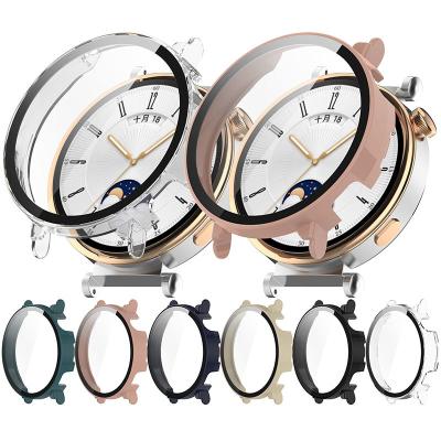 China Eraysun Watch Cover + Glass Protective Cover Film Watch Case for Huawei GT 4 41mm PC Tempered Glass Watch Screen Protector Case for sale
