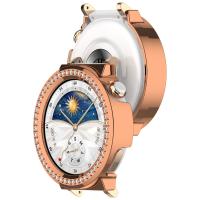 China Eraysun Luxury Diamond Crystal Bumper Protector Bling PC Hollow Case for Huawei Watch GT5 42mm Shell Watch Cover for sale