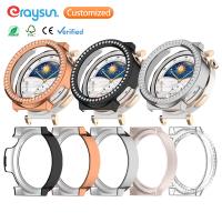 China Eraysun Luxury Diamond Crystal Bumper Protector Bling PC Hollow Case for Huawei Watch GT5 42mm Shell Watch Cover for sale