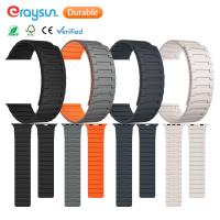 China Eraysun Silicone Magnetic Watch Band Sport I Watch Straps 7/8/9/10 Rubber Ultra 2 Adjustable 42/44/45/49mm for Apple Watch Bands for sale