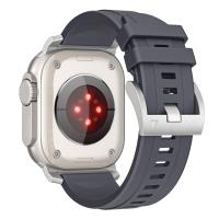 China Eraysun Sport Silicone Mens Watch Band Breathable Ultra Watch 49mm Strap for Apple I Watch 10/9/8 Replacement Custom Wristband for sale