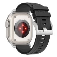 China Eraysun Sport Silicone Mens Watch Band Breathable Ultra Watch 49mm Strap for Apple I Watch 10/9/8 Replacement Custom Wristband for sale