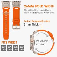 China Eraysun New Sport Classic Silicone Strap for Appl Ultra 2 Metal Connector Watch Band 42 44 45 49mm Rubber I Watch Bands 8/9/10 for sale