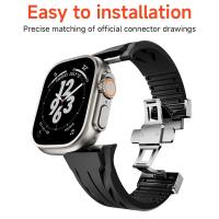 China Eraysun Silicone Ultra 2 Watch Strap Luxury Adjustable Breathable Sport 42/44/45/49mm I Watch Straps 10/9/8 for Apple Watch Band for sale
