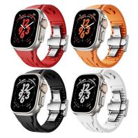 China Eraysun Silicone Ultra 2 Watch Strap Luxury Adjustable Breathable Sport 42/44/45/49mm I Watch Straps 10/9/8 for Apple Watch Band for sale