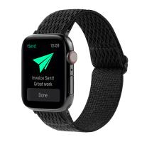 China Stretchy Wave Pattern Nylon Bands Compatible With Apple Watch 7 6 5 4 3 2 1 Adjustable Braided Sport  Elastics Women Men Strap for sale