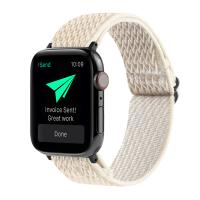 China Stretchy Wave Pattern Nylon Bands Compatible With Apple Watch 7 6 5 4 3 2 1 Adjustable Braided Sport  Elastics Women Men Strap for sale