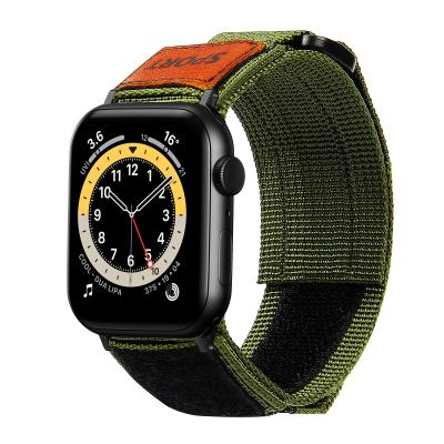 China Strap for apple Watch Band 44mm 40mm 45mm 41mm 38mm 42mm Bracelet Correa Watchband IWatch Serie 4 5 6 Se 7 Sport Nylon Loop Band for sale