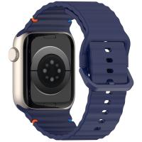 China Eraysun Colorful Buckle Wave Texture Rubber Straps Custom I Watch 10/9/8 Ultra 42/44/45/49mm Sport Silicone for Apple Watch Band for sale