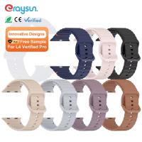 China Eraysun Colorful Buckle Wave Texture Rubber Straps Custom I Watch 10/9/8 Ultra 42/44/45/49mm Sport Silicone for Apple Watch Band for sale