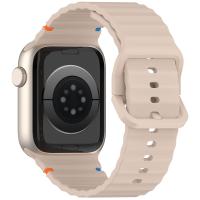 China Eraysun Colorful Buckle Wave Texture Rubber Straps Custom I Watch 10/9/8 Ultra 42/44/45/49mm Sport Silicone for Apple Watch Band for sale