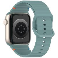 China Eraysun Colorful Buckle Wave Texture Rubber Straps Custom I Watch 10/9/8 Ultra 42/44/45/49mm Sport Silicone for Apple Watch Band for sale