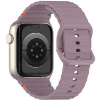 China Eraysun Colorful Buckle Wave Texture Rubber Straps Custom I Watch 10/9/8 Ultra 42/44/45/49mm Sport Silicone for Apple Watch Band for sale