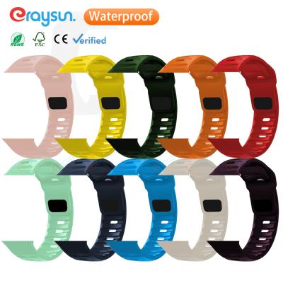 China Eraysun Custom Sport Silicone Wrist Band 42/44/45/49mm Rubber Watch Bands Ultra 2 Luxury I Watch 8/9/10  for Apple Watch Straps for sale