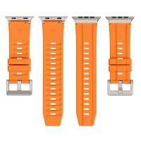 China Eraysun HNBR Soft Silicone Band Luxury Titanium Connectors Buckle I Watch 10 9 8 7 Ultra 2 1 42/44/45/49mm for Apple Watch Strap for sale