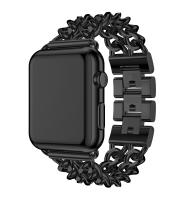 China Exquisite Look Hand Removable Link Double Stainless Steel Band Strap for Apple Watch 40mm Wristband Watch Strap for sale
