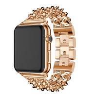 China Exquisite Look Hand Removable Link Double Stainless Steel Band Strap for Apple Watch 40mm Wristband Watch Strap for sale