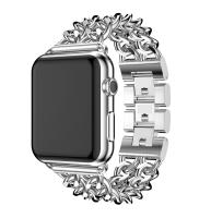China Exquisite Look Hand Removable Link Double Stainless Steel Band Strap for Apple Watch 40mm Wristband Watch Strap for sale