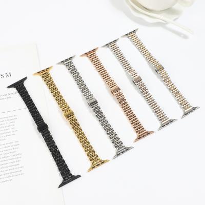 China 14mm Slim Luxury Stainless Steel Watch Band for Watch Series 7 6 5 4 3 2 1 Replacement Watch Strap for sale