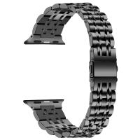 China Seven Beads Stainless Steel Watch Band for Apple Watch Series 7 6 5 4 3 2 1 Watch Strap 41mm 45mm 40mm 44mm for sale