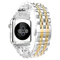 China Upgraded Solid Business Stainless Steel Band for Apple Watch Series 7 6 5 4 3 2 1 Crossing Style Wrist Bracelet for sale