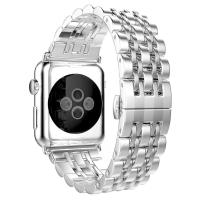 China Upgraded Solid Business Stainless Steel Band for Apple Watch Series 7 6 5 4 3 2 1 Crossing Style Wrist Bracelet for sale